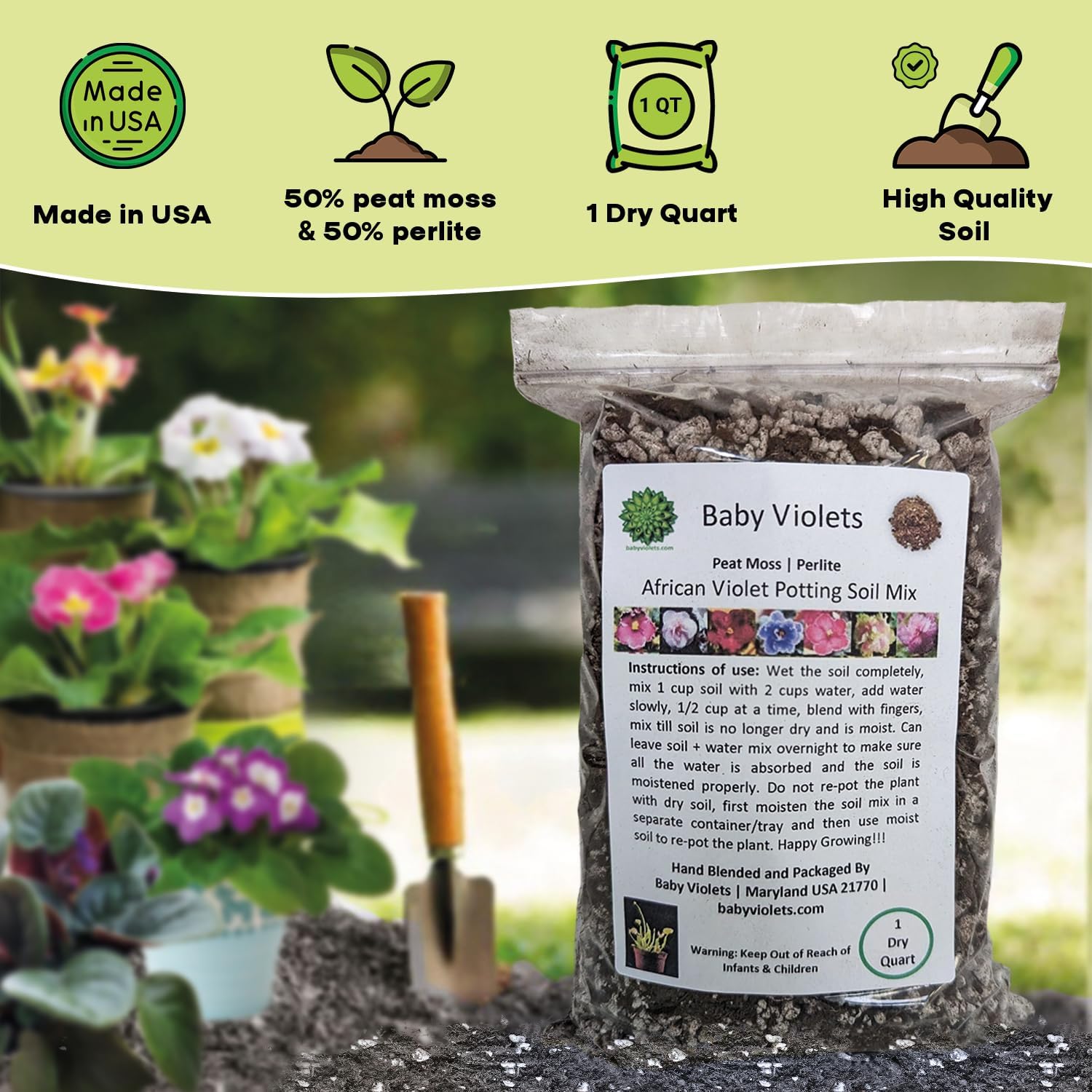 African Violet Soil / Potting Mix – Baby Violets